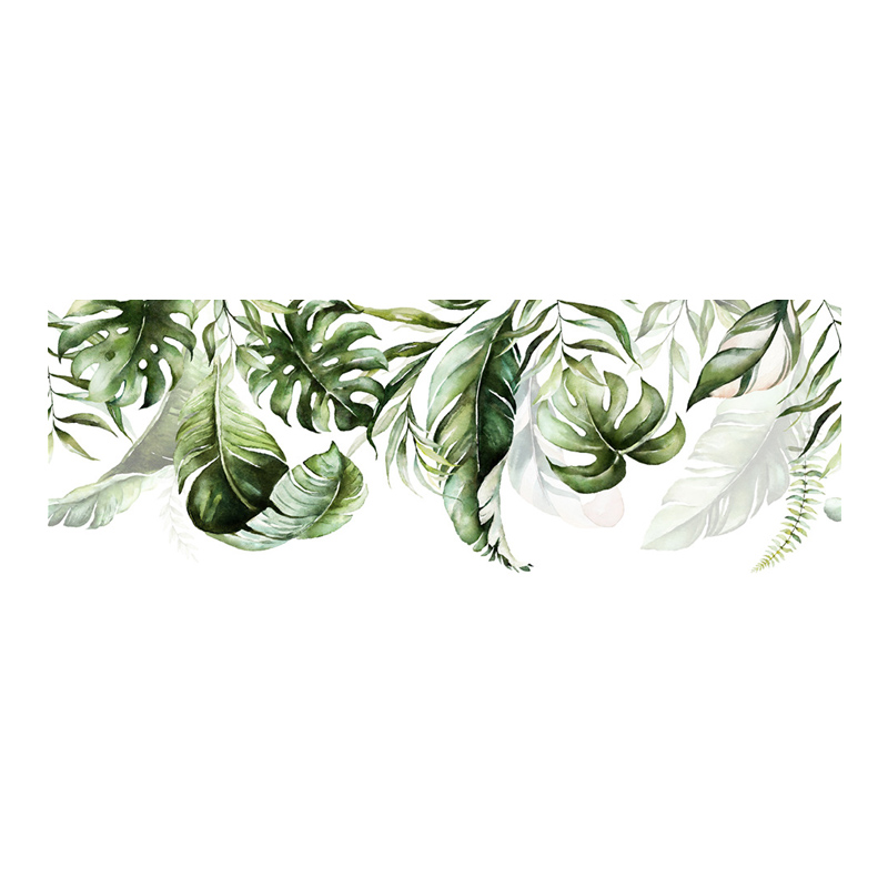Large Leaves Green Plants Wall Stickers Bedroom Wa... – Grandado