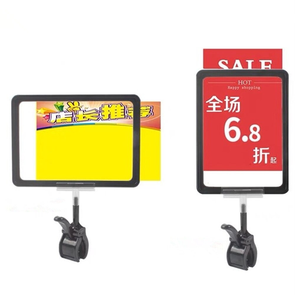 5 Pcs A4 Pop Adjustable Plastic Sign Holder Clip-o... – Grandado