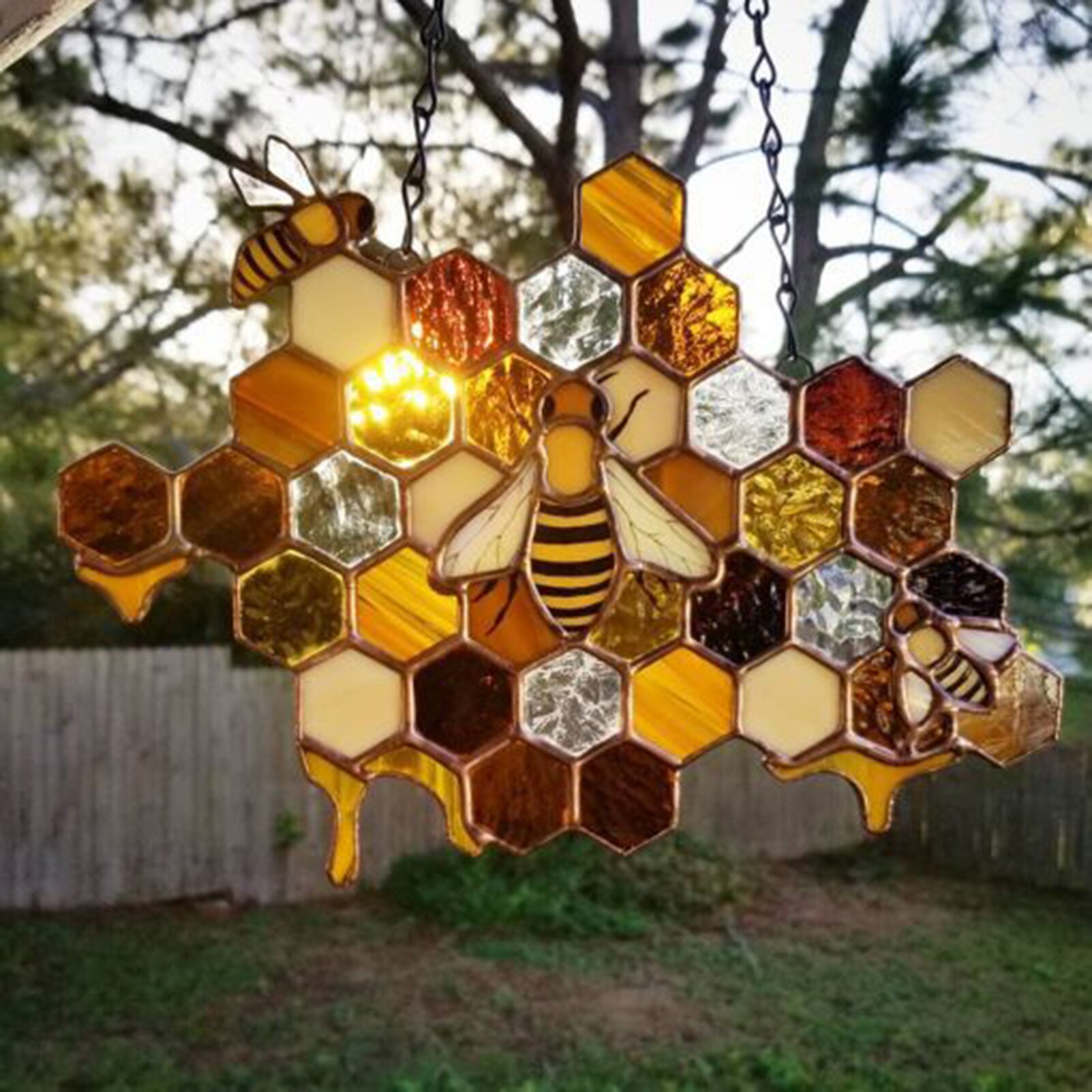Tuin Decoratieve Boord Bee Honingraat Ornamenten H... – Grandado