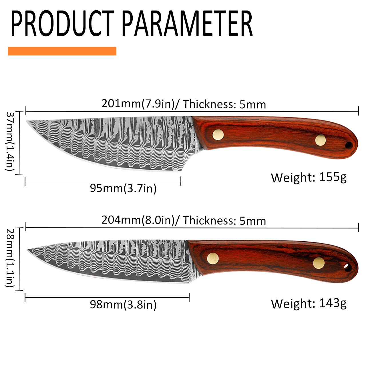 Stainless Steel Boning Knife Kitchen Knife Meat Cl... – Grandado