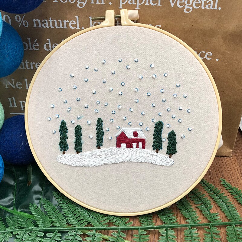 15cm European Embroidery DIY Material Package Flow... – Grandado