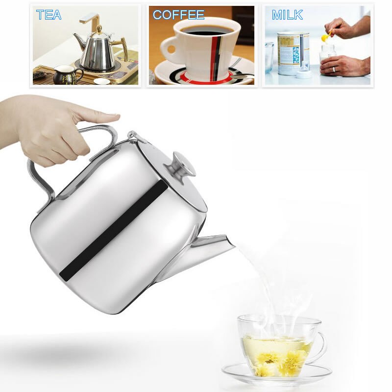 Stainless Steel Teapot Coffee Pot Kettle With Filt... – Vicedeal
