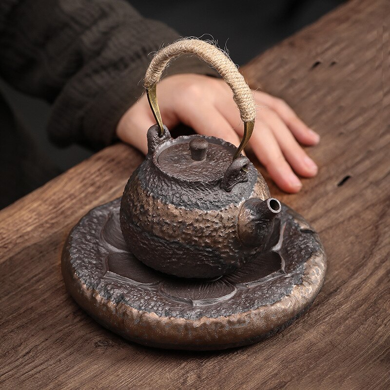 Small Number Loop-Handled Teapot Vintage Gilt Iron... – Vicedeal