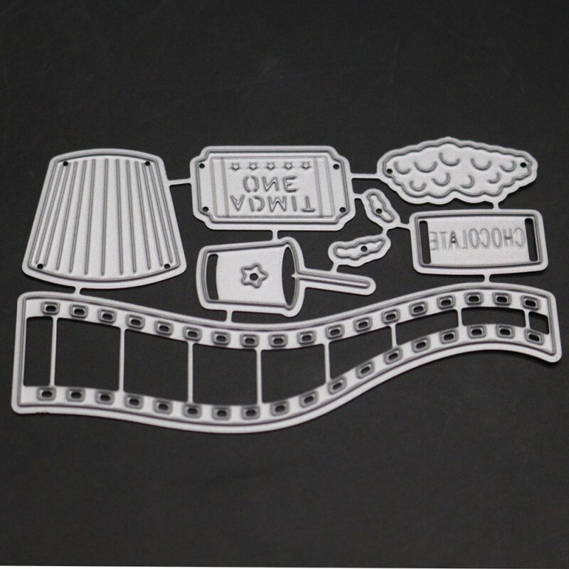 Film Popcorn Letter Metal Cutting Dies Movie Frame... – Grandado