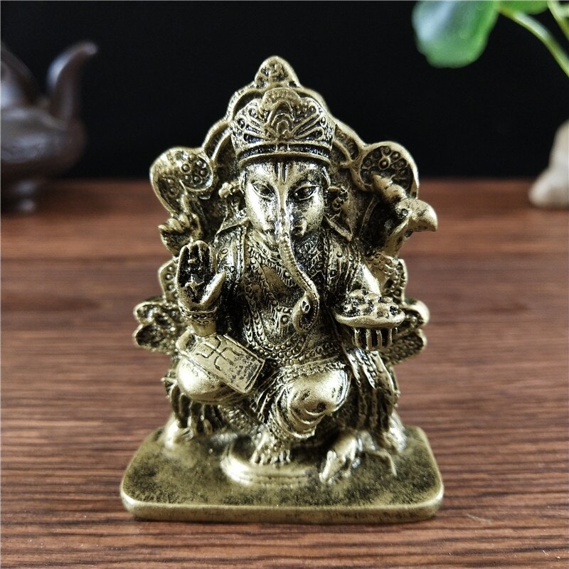 Golden Lord Ganesha Statue Buddha Elephant God Scu... – Grandado