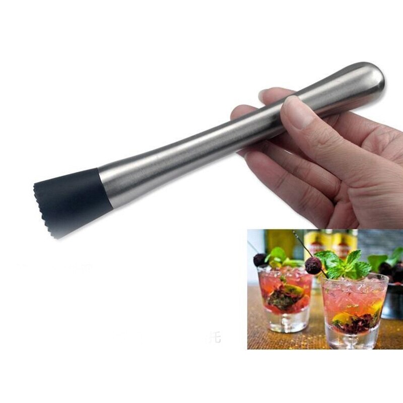 Cocktail Muddler Stainless Steel Bar Mixer Barware... – Grandado