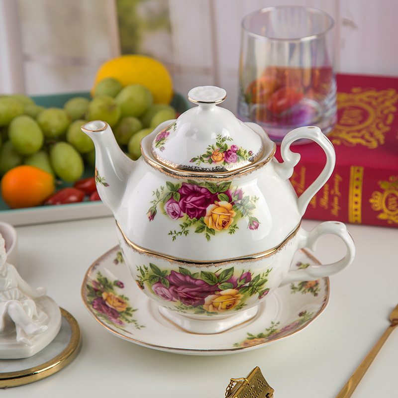 screw thread plate relief bone china plate rose ta... – Grandado