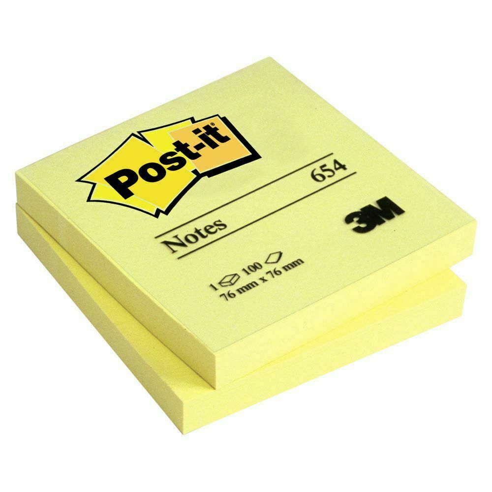 Post-it® 654 Notas Adhesivas Bloques 76 x 76 mm, A... – Grandado