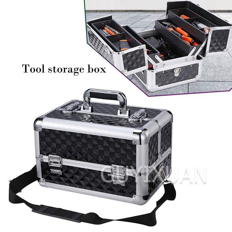 Three-layer aluminum storage tool box Hardware por... – Grandado