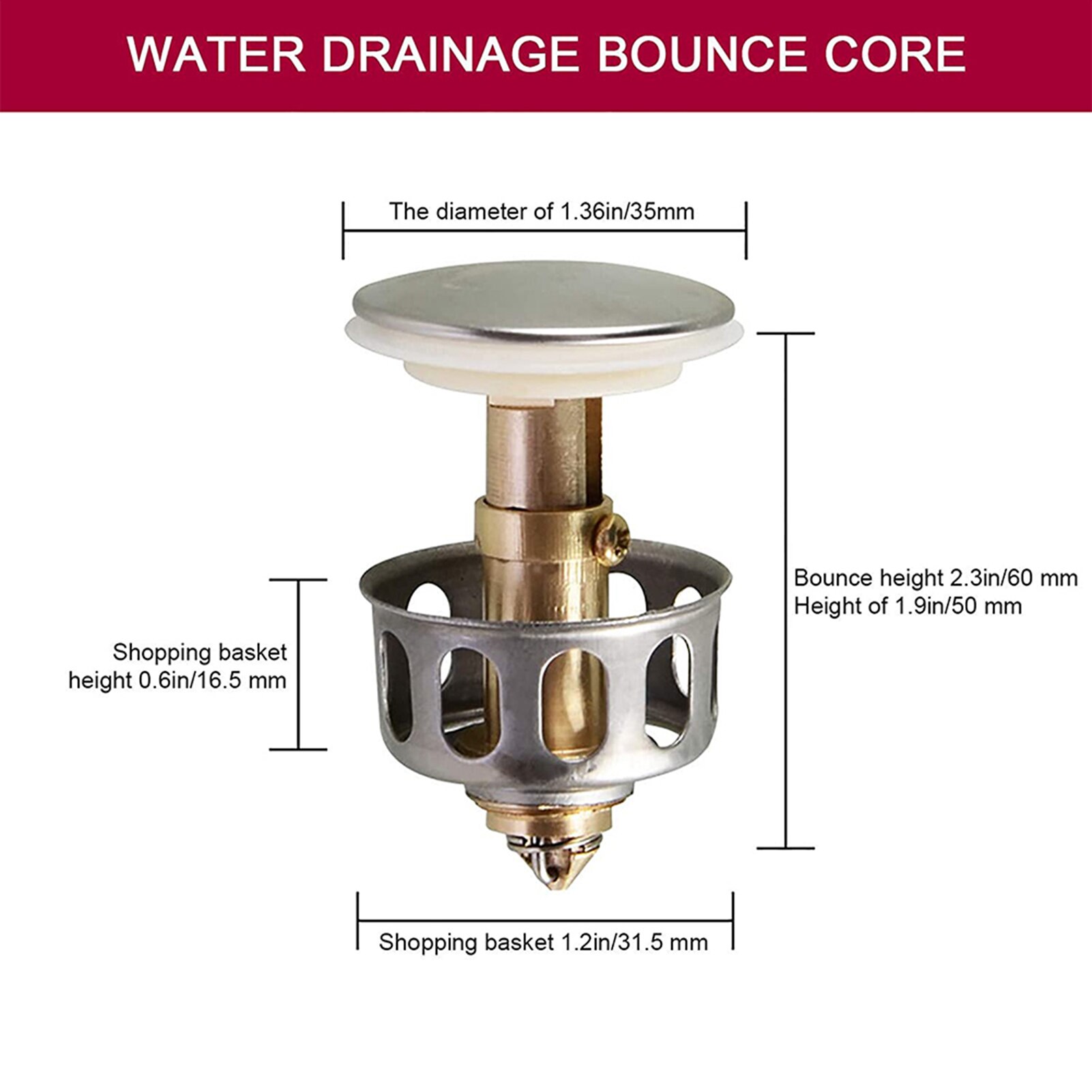 Sewer Drainer With Basket Kitchen Bathroom Domesti... – Vicedeal