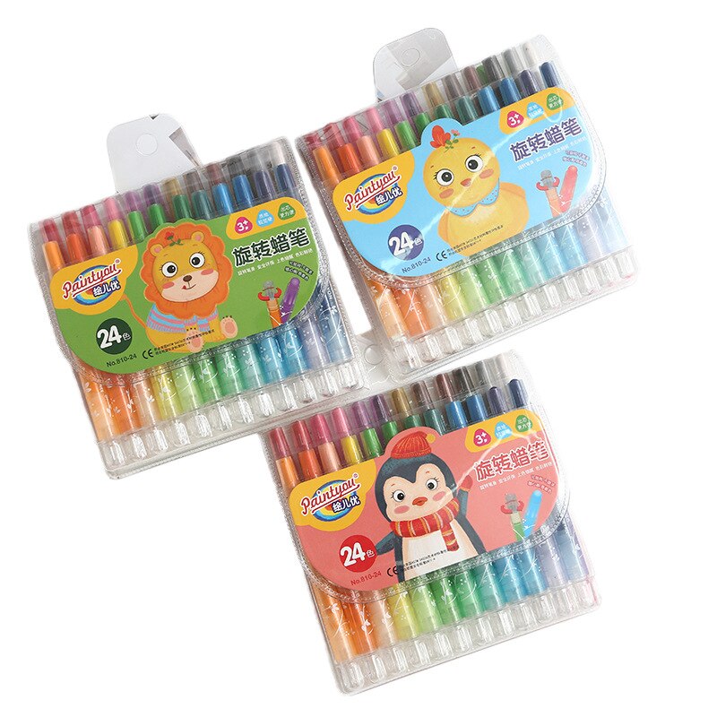 12 colors primary school students oil pastel short... – Grandado