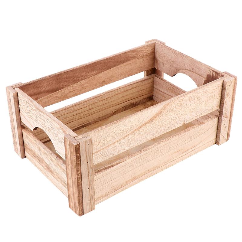 1pc Wood Storage Box Vintage Wood Storage Basket W... – Grandado
