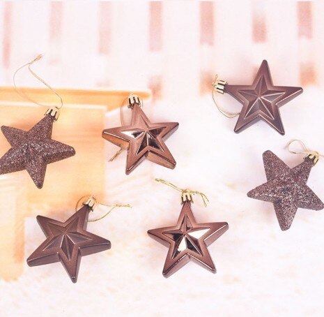 6Pcs/Set Christmas Tree Decoration Five-Pointed St... – Vicedeal