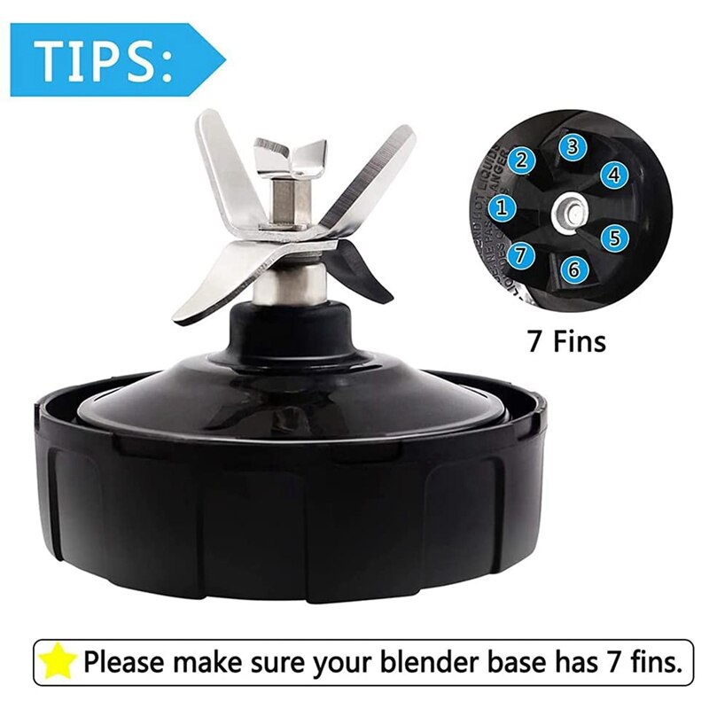 AD-2Pcs 7 FINS Extractor Blades Replacement Part B... – Grandado