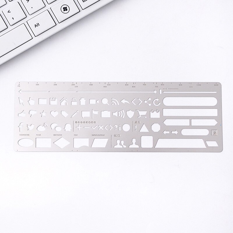 Multifunctional Ruler Stainess Steel Hollow Drawin... – Vicedeal