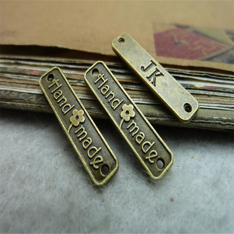 50pcs Vintage Alloy Tags Handmade Letter Metal Gar... – Vicedeal