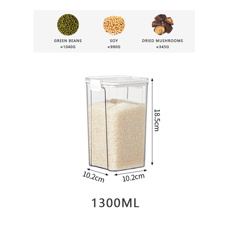 Transparent Sealed Storage Box Kitchen Food Grain ... – Grandado
