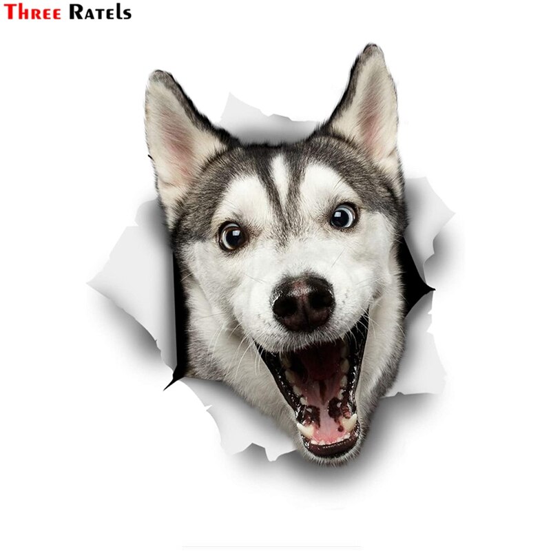 Three Ratels 1056 Three Ratels 3D Dog Stickers Hap... – Vicedeal