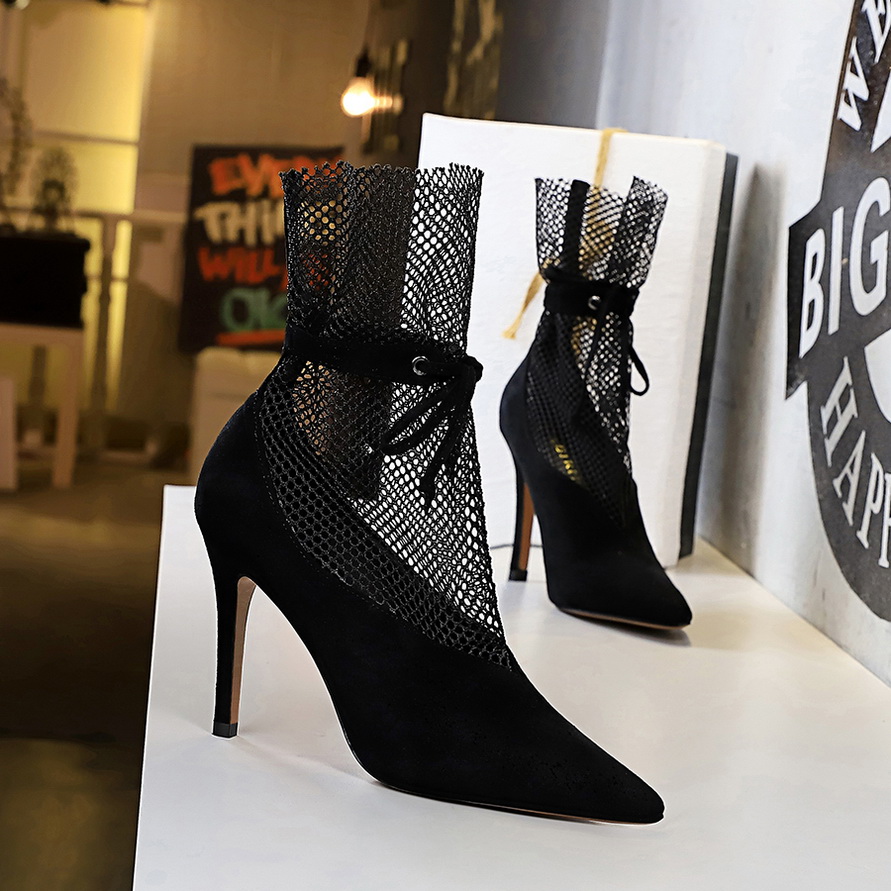 Autumn Ultra High With Mesh Hollow Boots Perspecti... – Grandado