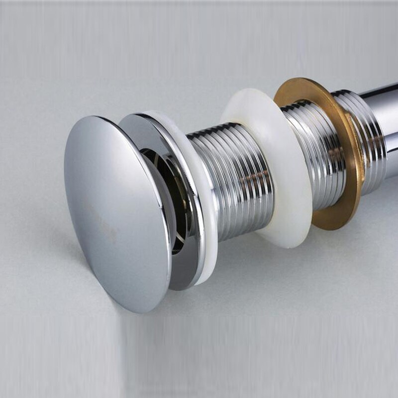 Contemporary Chrome Polished Basin Sink Vanity Pus... – Grandado