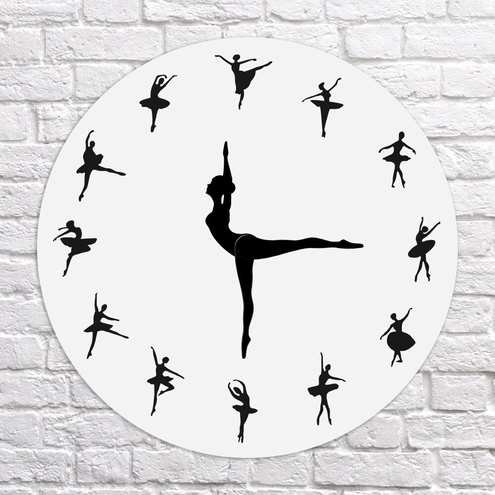 Ballerina Wall Clock Girl Ballet Dancer Modern Wal... – Grandado
