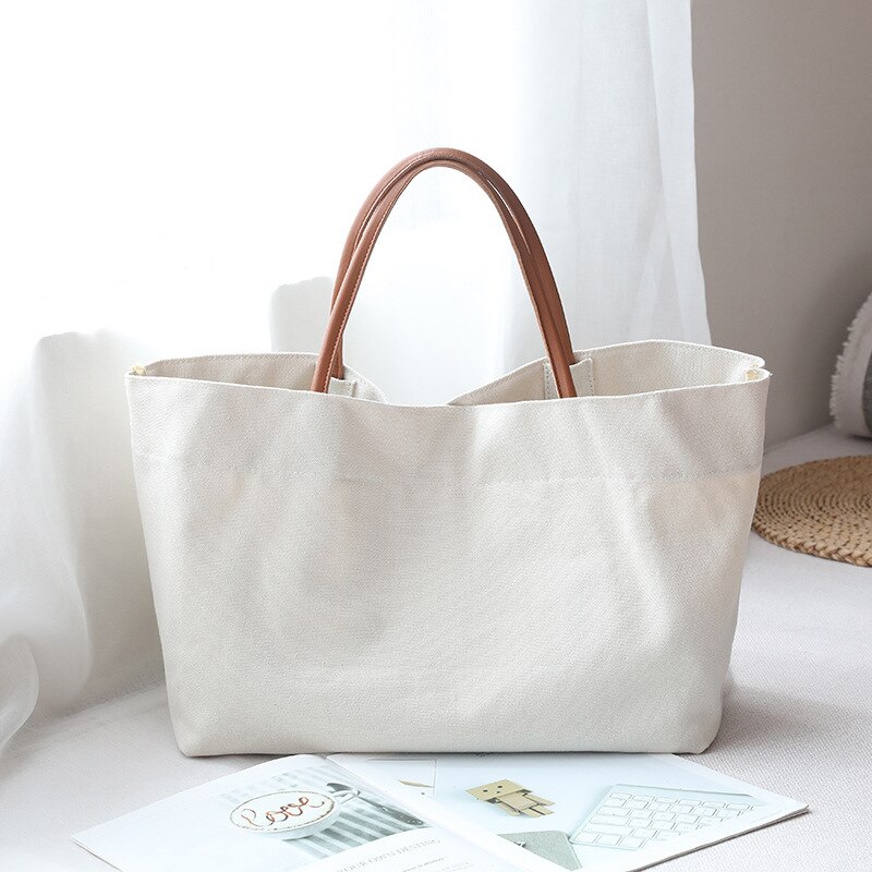 Korean Solid Color Canvas Bag Women's Literature S... – Grandado