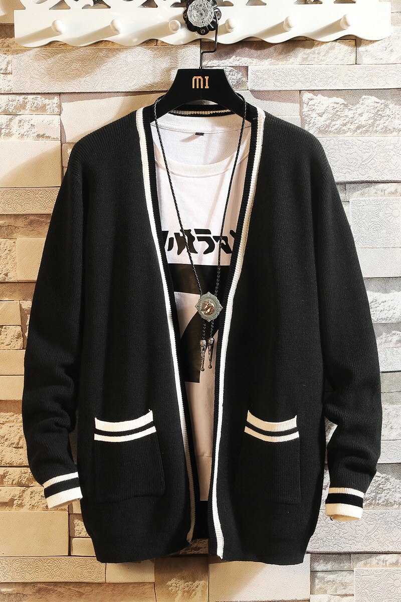Pattern Autumn Korean Man Sweater Male Cardigan Au... – Grandado