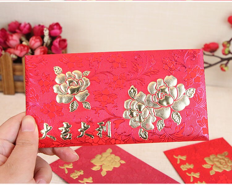 Flower Chinese Year Red Envelope 20 Pcs – Grandado