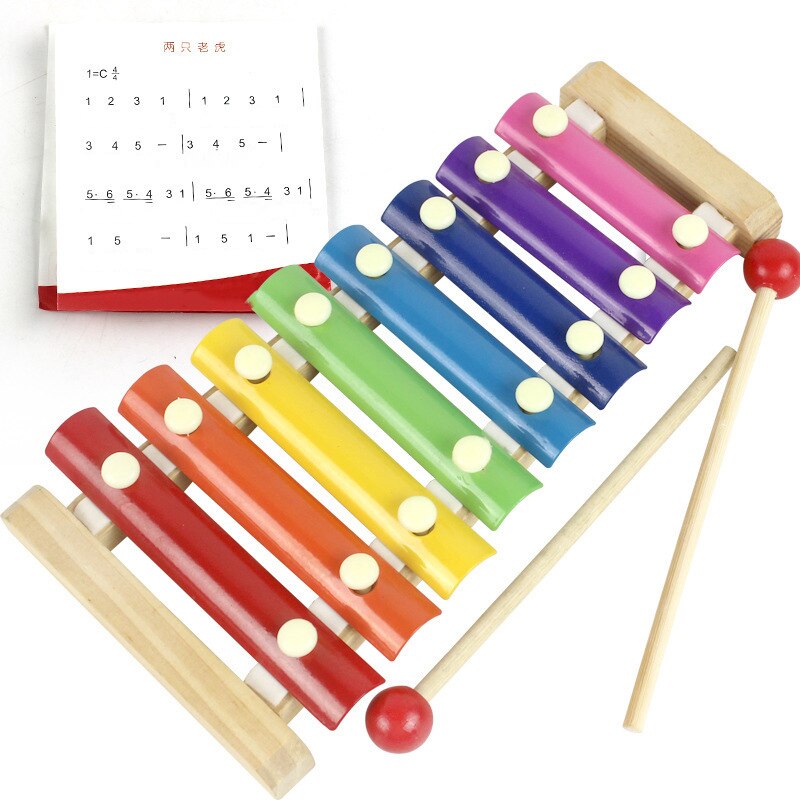 Wooden Xylophone Piano Wooden Eight-tone Xylophone... – Grandado