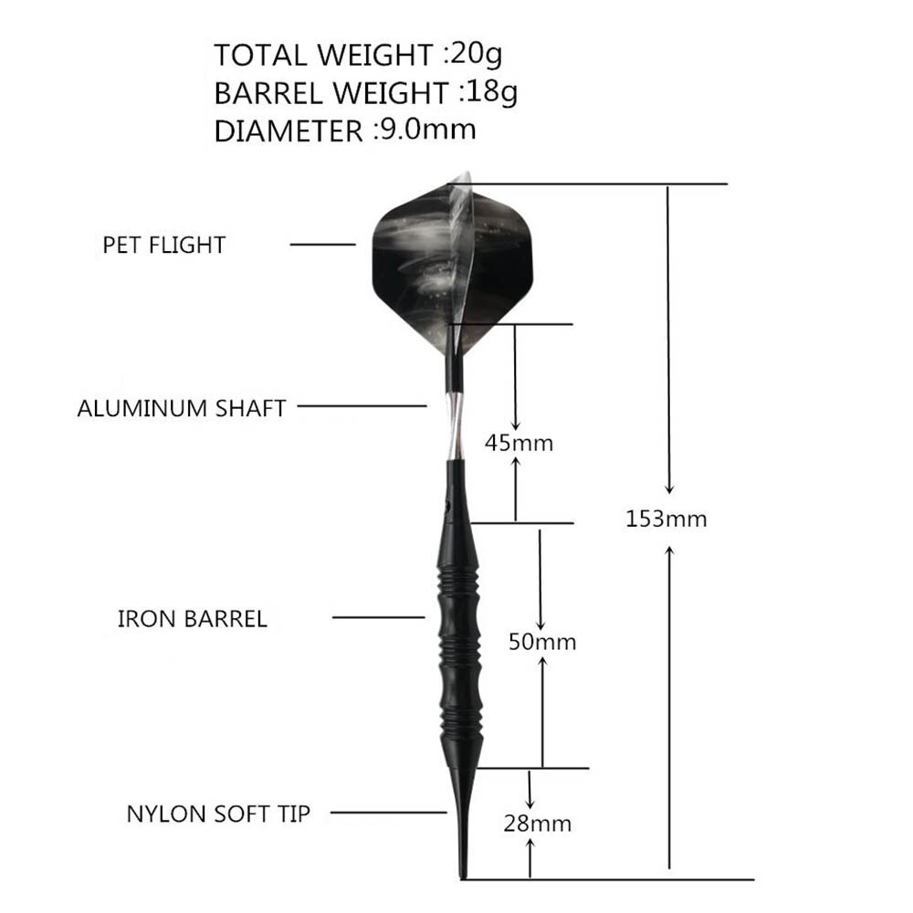 3Pcs 20g Electronic Safe Darts Set Soft Plastic Ti... – Vicedeal