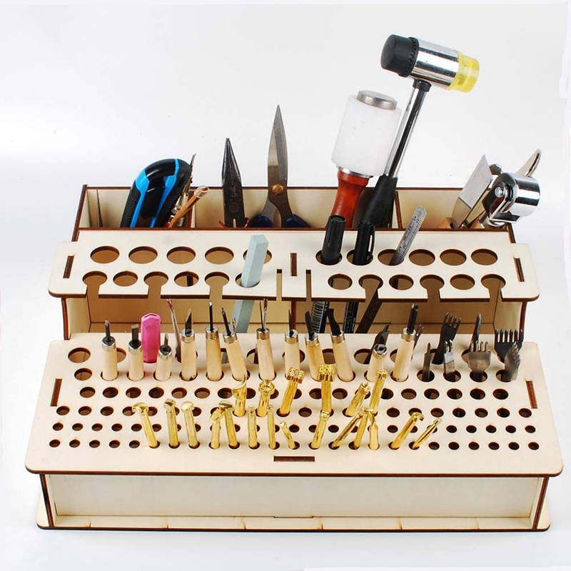 Leather Tool Holder Wooden Leather Craft Tool Hold... – Vicedeal