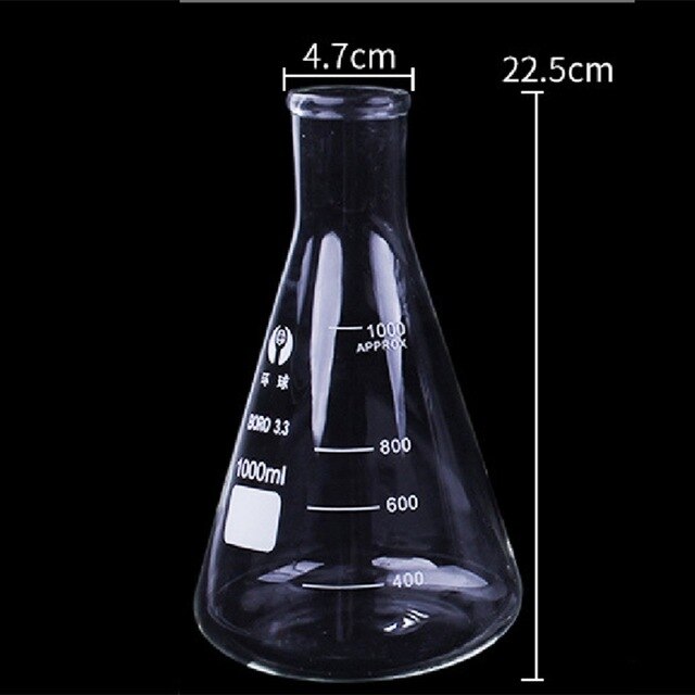 250/500/100 Ml Glazen Zware Muur Smalle Mond Erlen... – Vicedeal