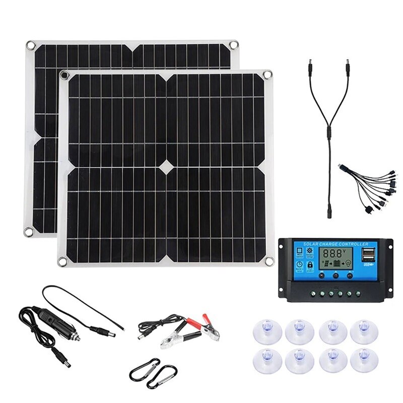 50W Solar Panel Kit Monocrystalline Solar Controll... – Vicedeal