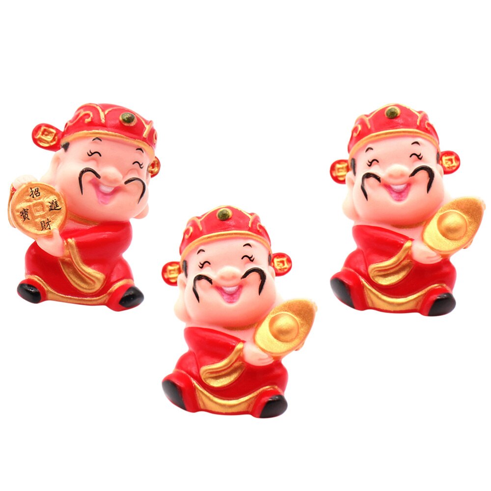 3Pcs Chinese Stijl God Van Rijkdom Scène Bakken La... – Grandado