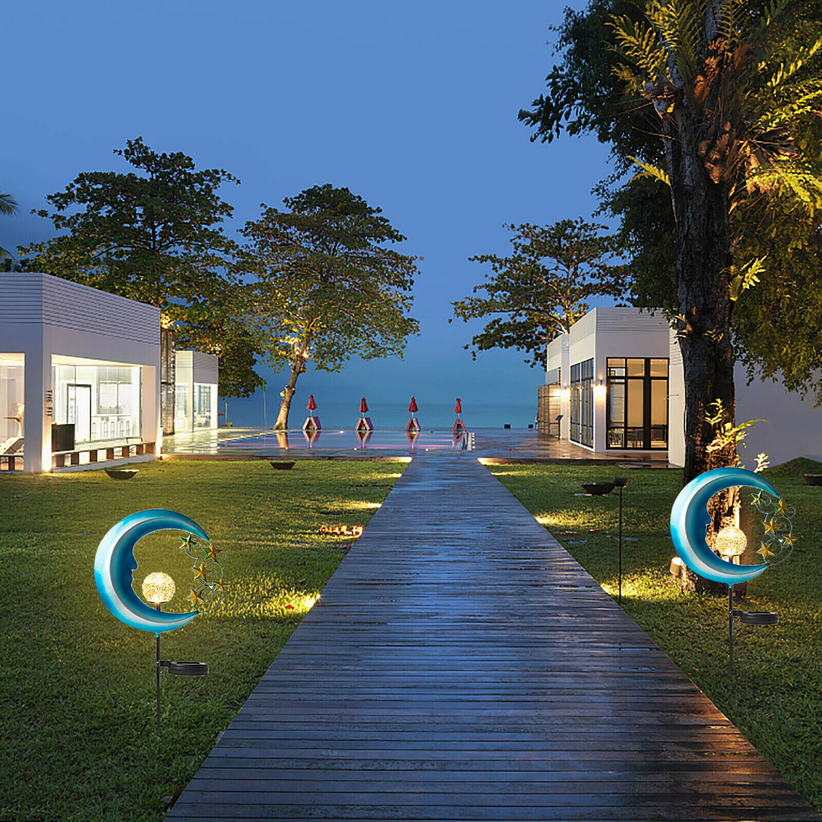 Outdoor Moon Shape Solar Garden Decorative Lights ... – Grandado