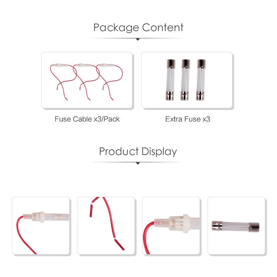 2A In Line Blade Fuse Holder Power Extension Cable... – Vicedeal