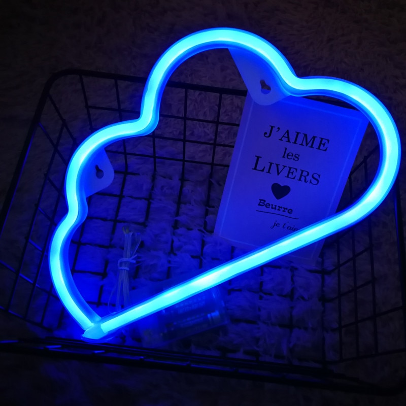 LED Cloud Neon Fairy Lights Sign USB Battery Opera... – Grandado