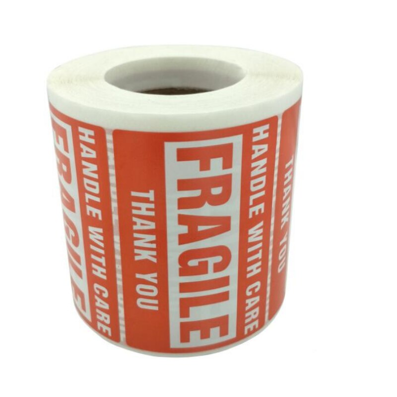100/200/500PCS Fragile Paper Packaging Sticker Box... – Grandado