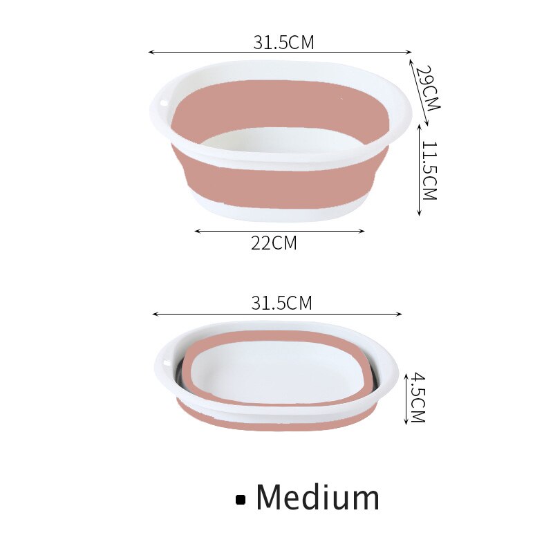 Silicone Foldable Bucket Bathroom Washing Basin Po... – Grandado