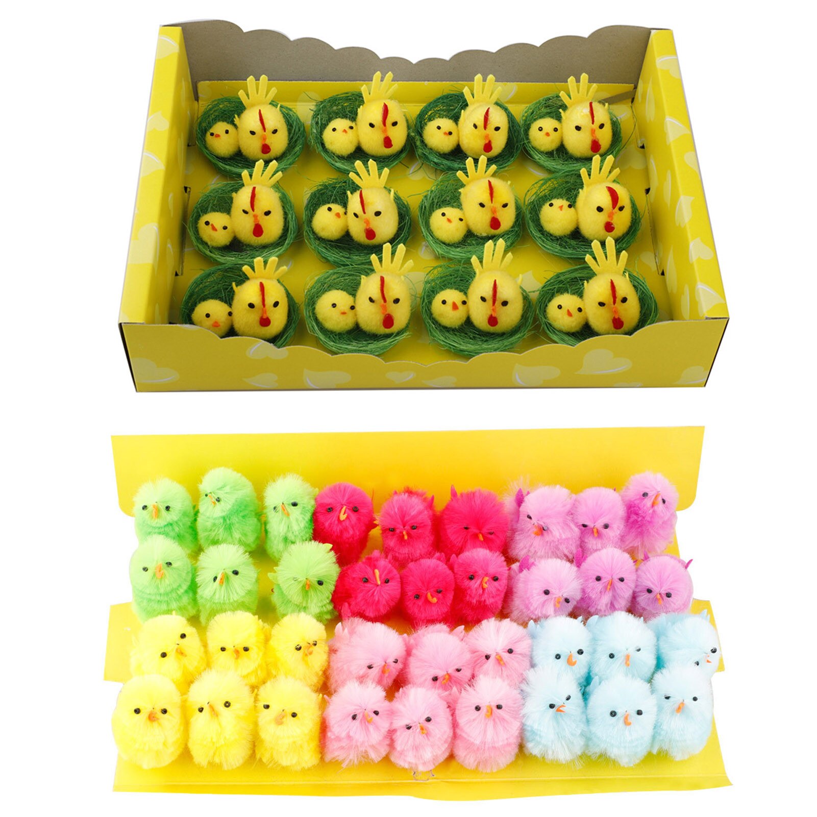 12/36PCS Easter Yellow Chick Decorative Mini Anima... – Vicedeal