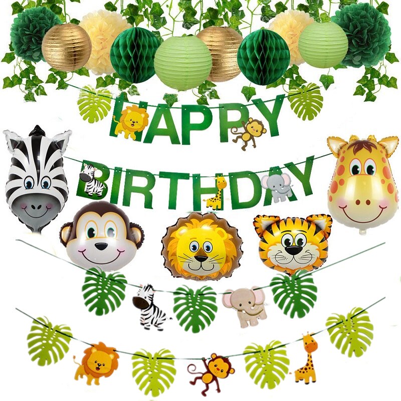 Safari Animal Party Balloon Kit Zoo Animal Balloon... – Grandado