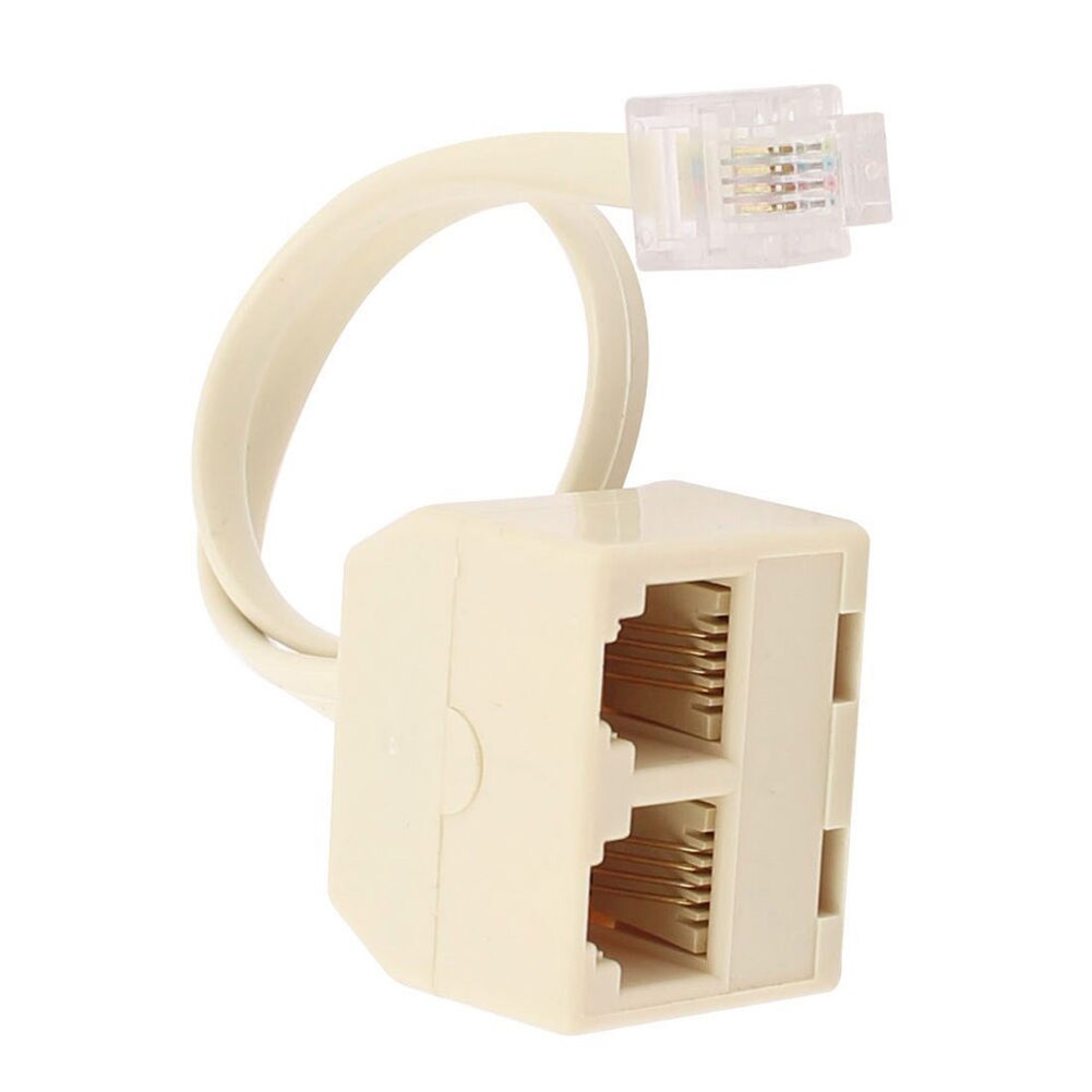 6P4C RJ11 Male to Dual Female Telephone Cable Spli... – Grandado