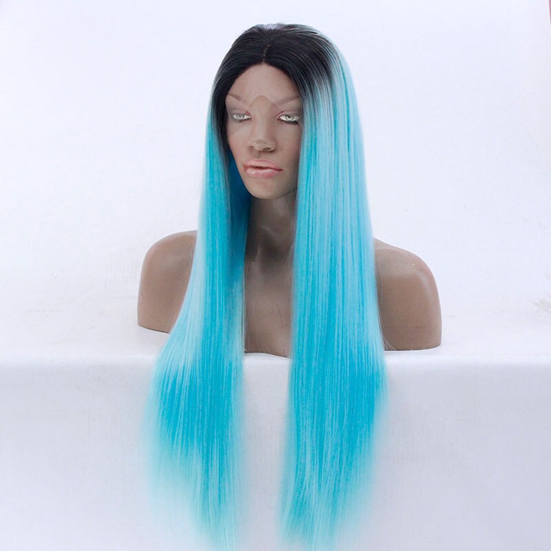 Bombshell Synthetic Lace Front Wig Black Ombre Blu... – Vicedeal