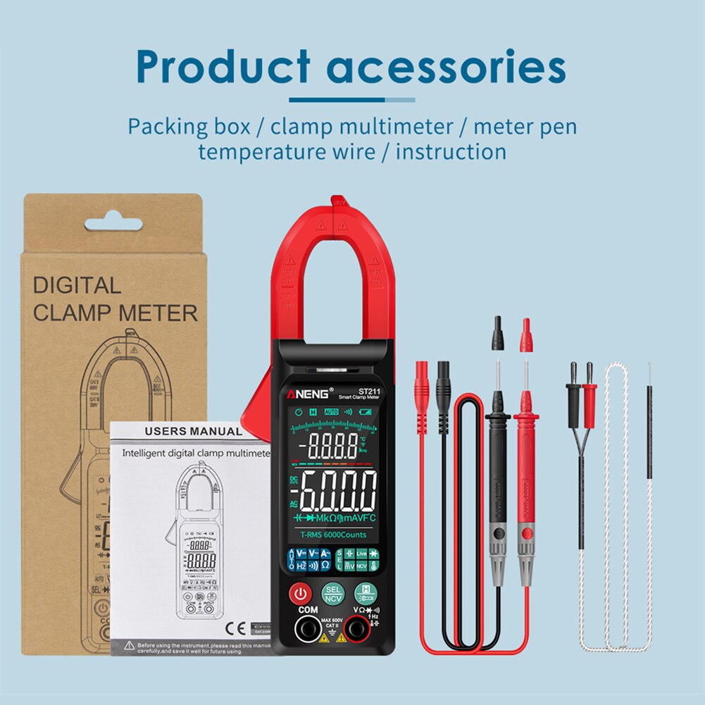 ANENG ST180 4000 Counts Digital Clamp Meter AC Cur... – Grandado