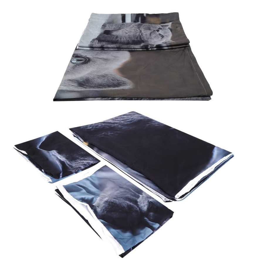 3D Cute Cartoon Animals Pattern Bedding Set Pillow... – Grandado