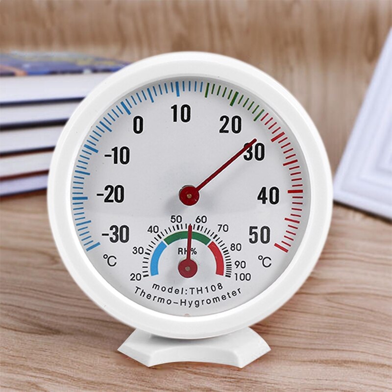 Th108 mini klockformade skala termometer och hygro... – Vicedeal