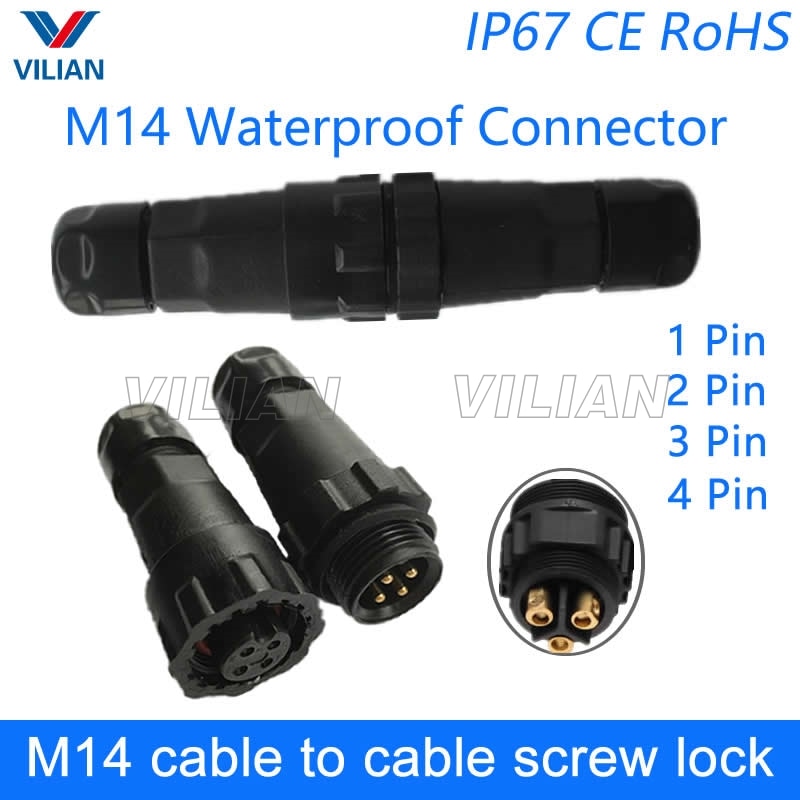 M14 waterdichte Elektrische draad Connector man vr... – Grandado