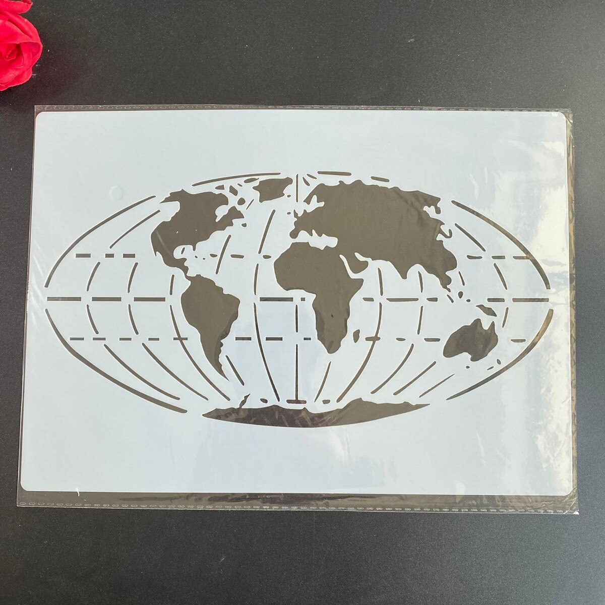 4pcs / set A4 Mandala world map Stencils Painting ... – Grandado