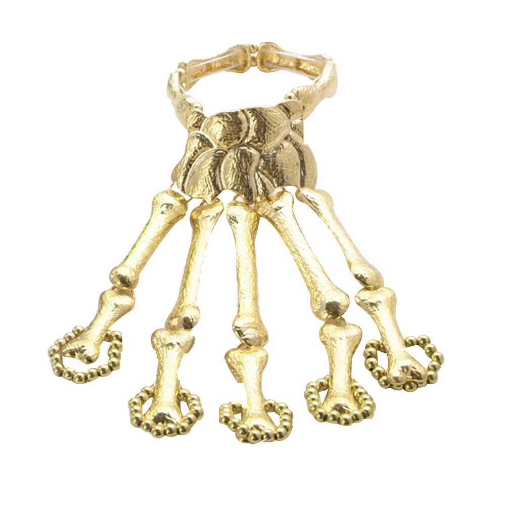 Punk Gothic Skeleton Skull Bone Hand Bangle Finger... – Vicedeal