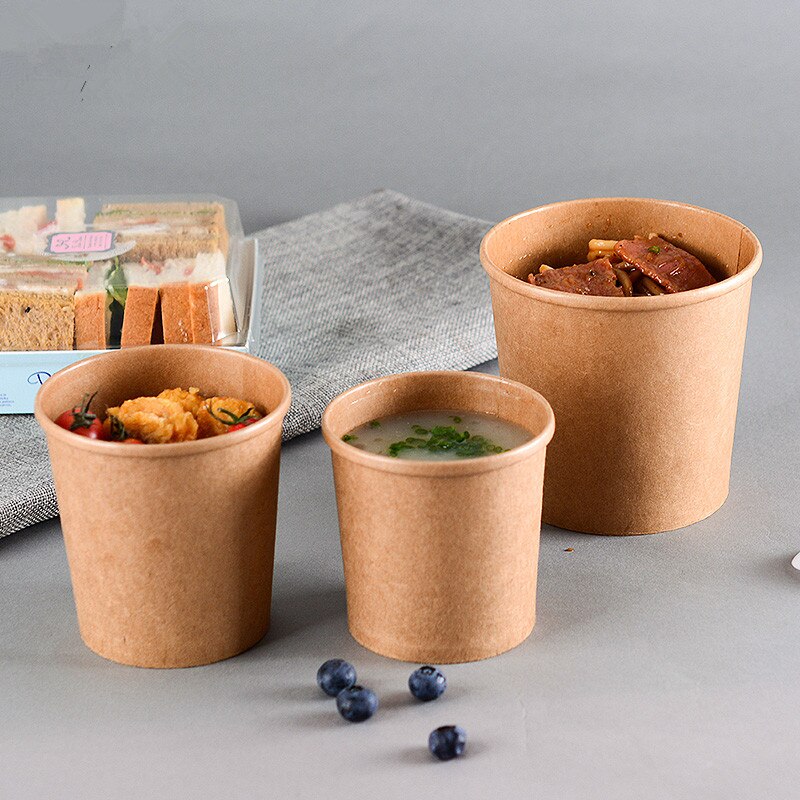 50pcs round disposable food salad soup takeaway pa... – Grandado